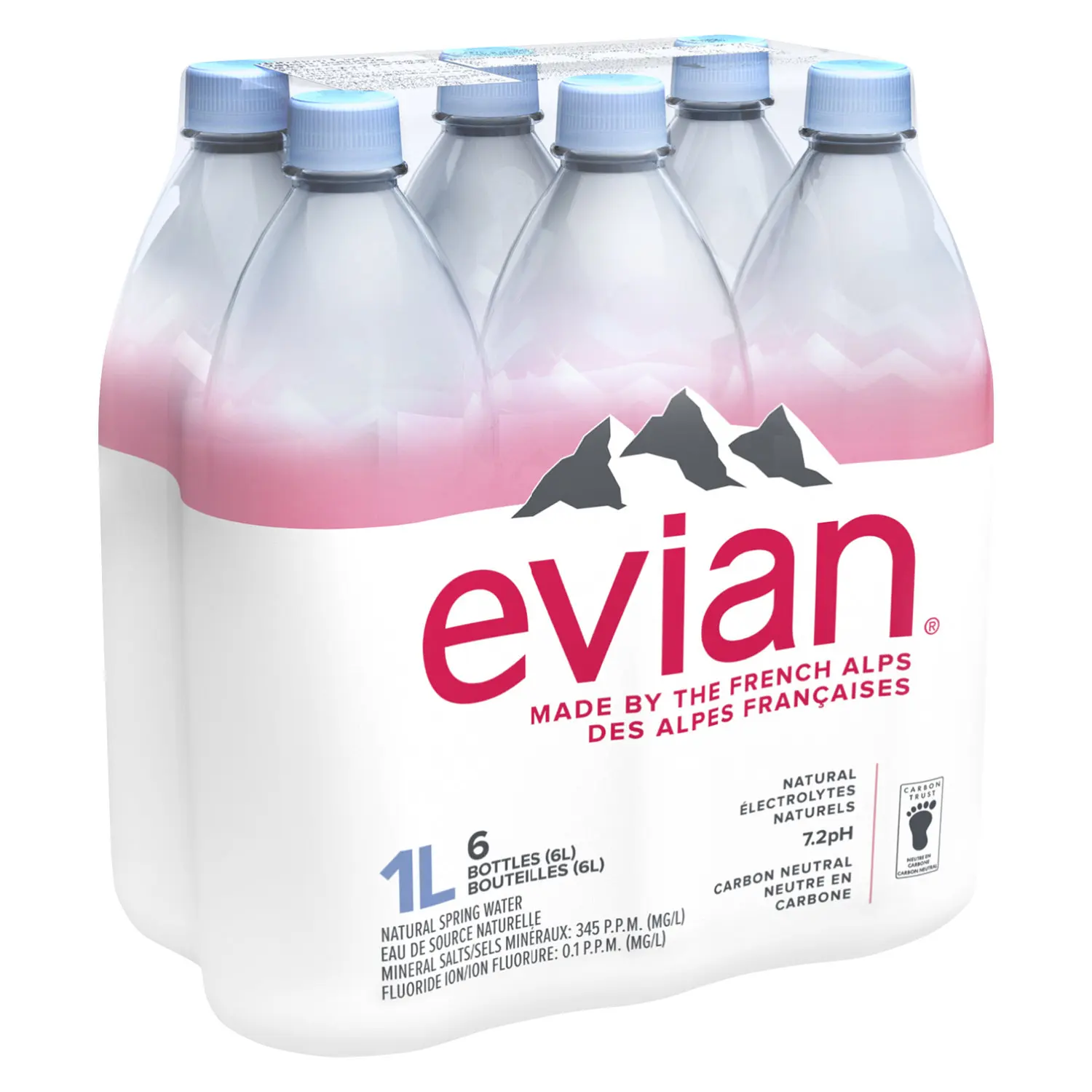 Эвиане с изображением природы весной воды (1.5L / 12pk) цены на Evian ...