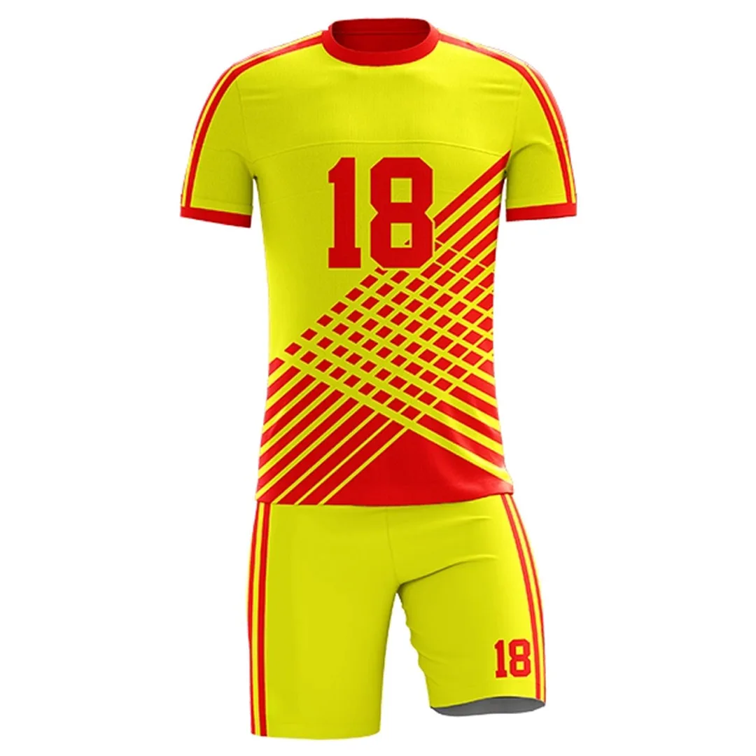 Premium Youth Soccer Uniform Quick Dry Embroidered Crest Name Custom ...