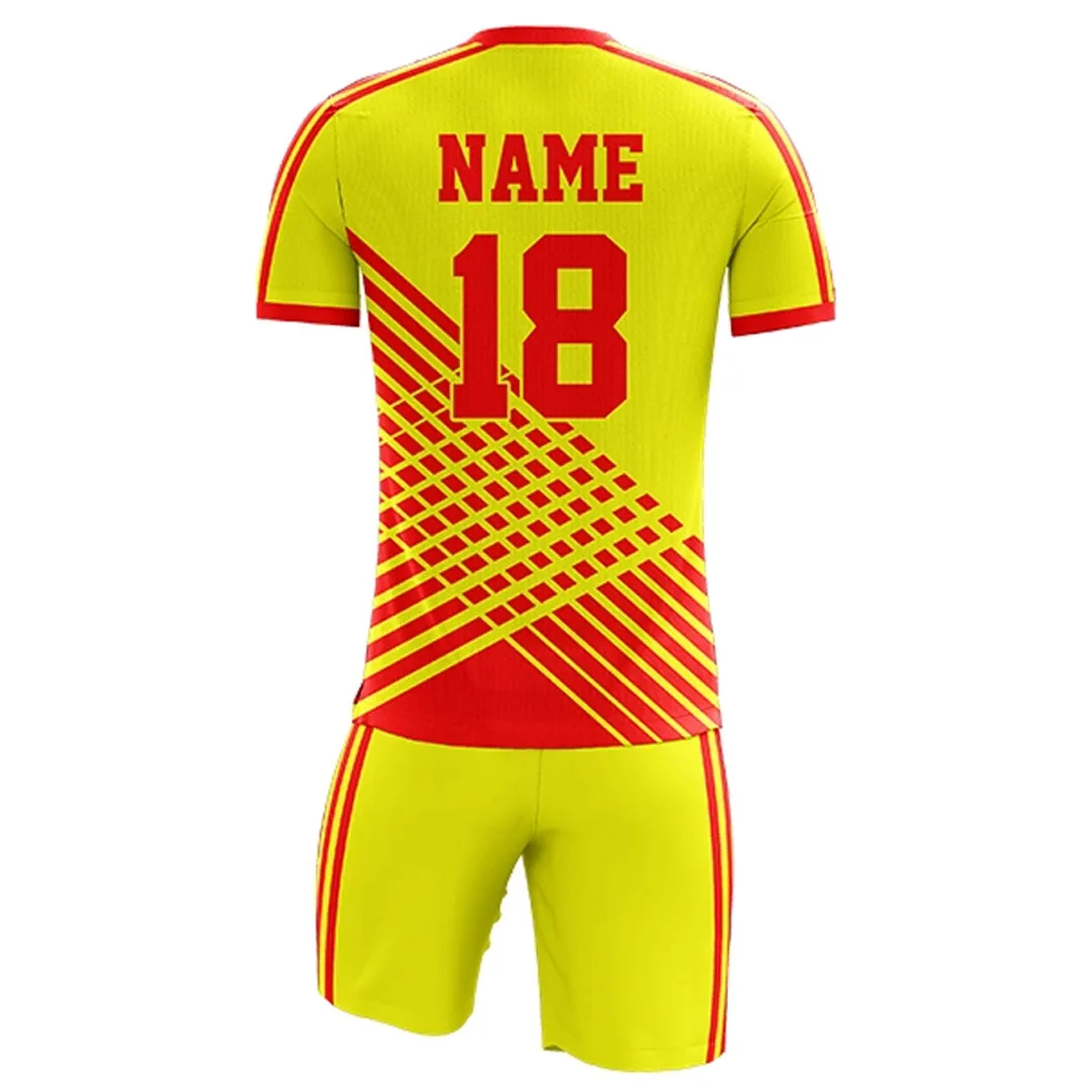 Premium Youth Soccer Uniform Quick Dry Embroidered Crest Name Custom ...