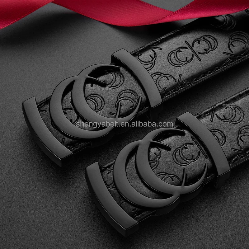 High Quality Professional Black Double C Letter Designer Belt for Men ...
