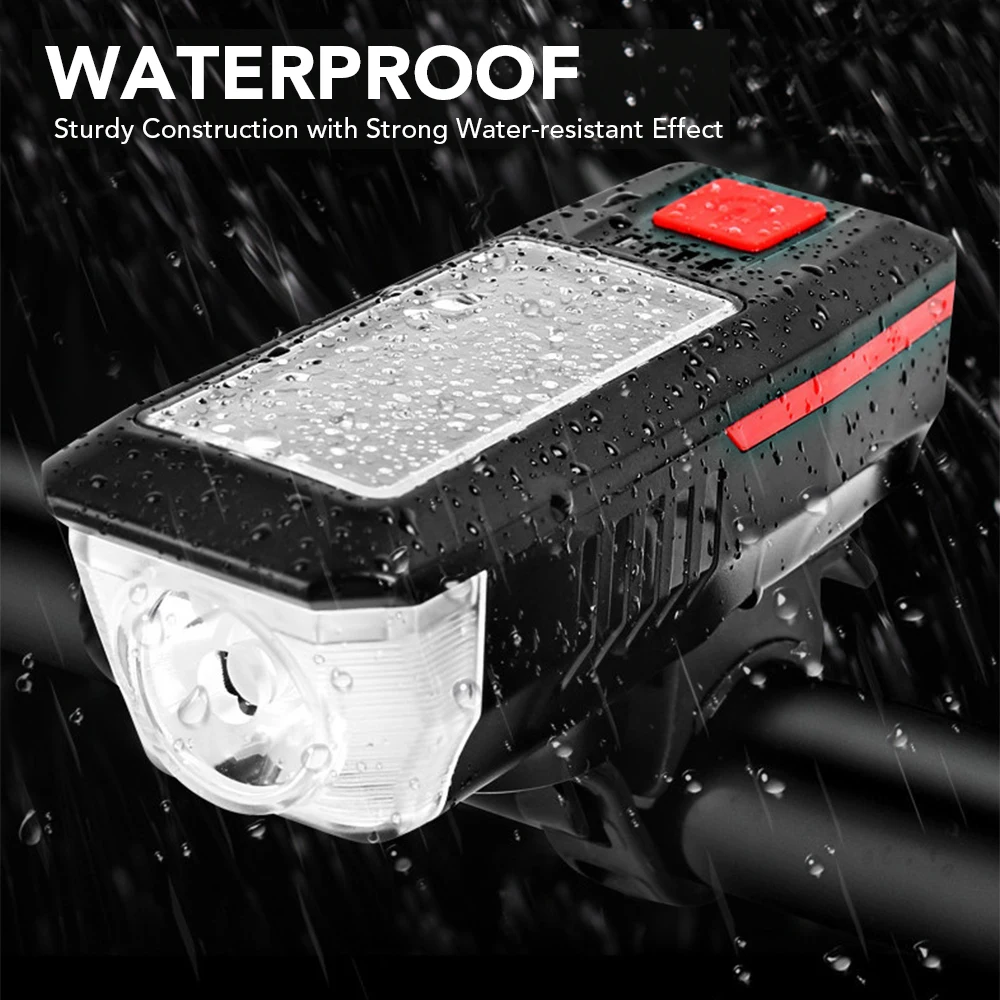 Bicycle Light Solar Bicycle LED Light USB Charging 500 Lumens 2000MAH ...