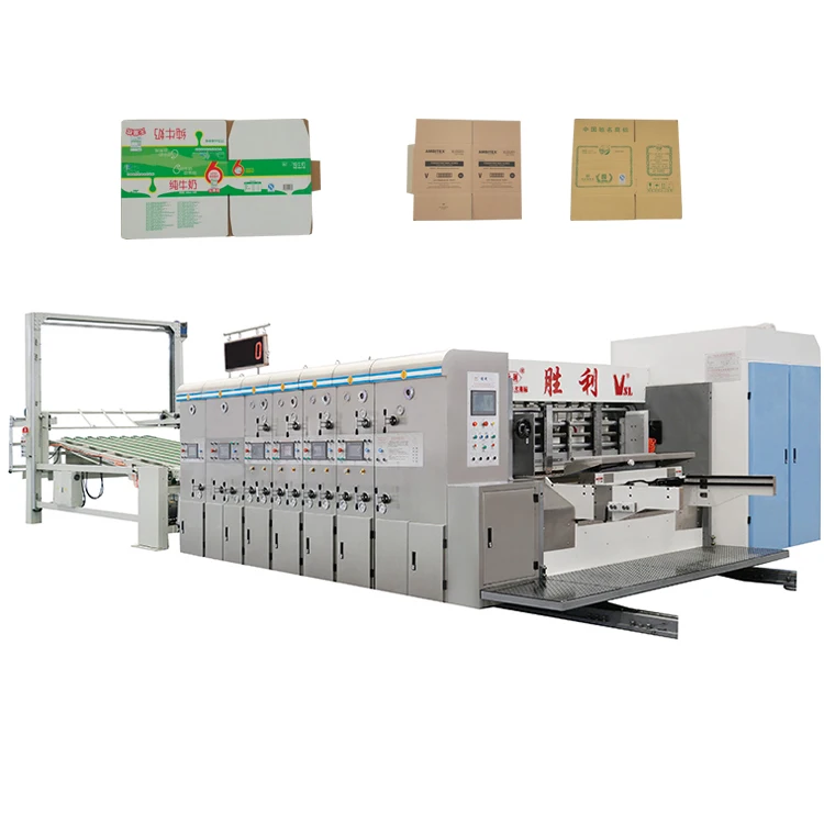 High speed printing die cutting slotting machine carton box printer ...