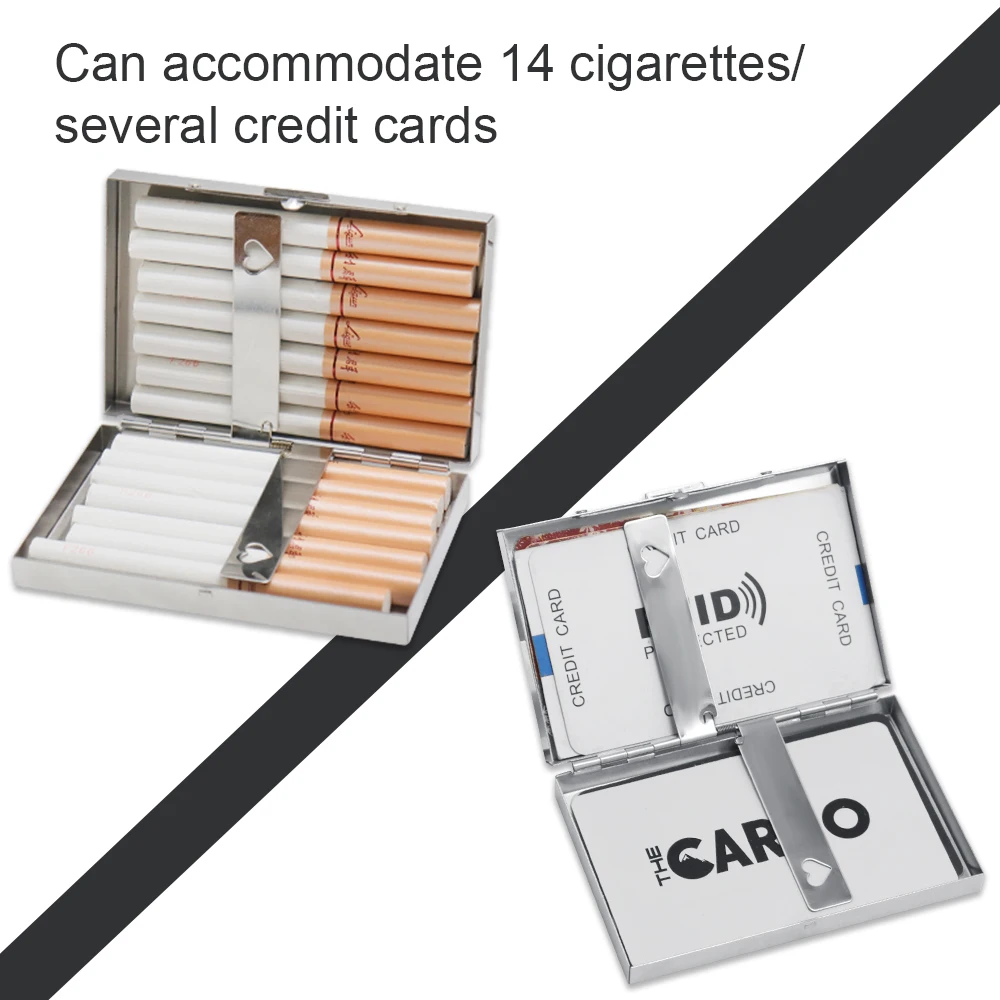 Custom Stainless Steel Metal Cigarette Case for Laser Engraving Pocket ...