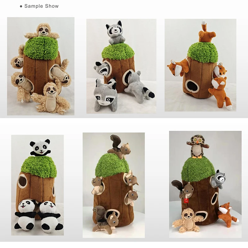 Hot Selling Hide and Seek Dog Toy Tree Hole Squirrels Owl Pet Toys ...