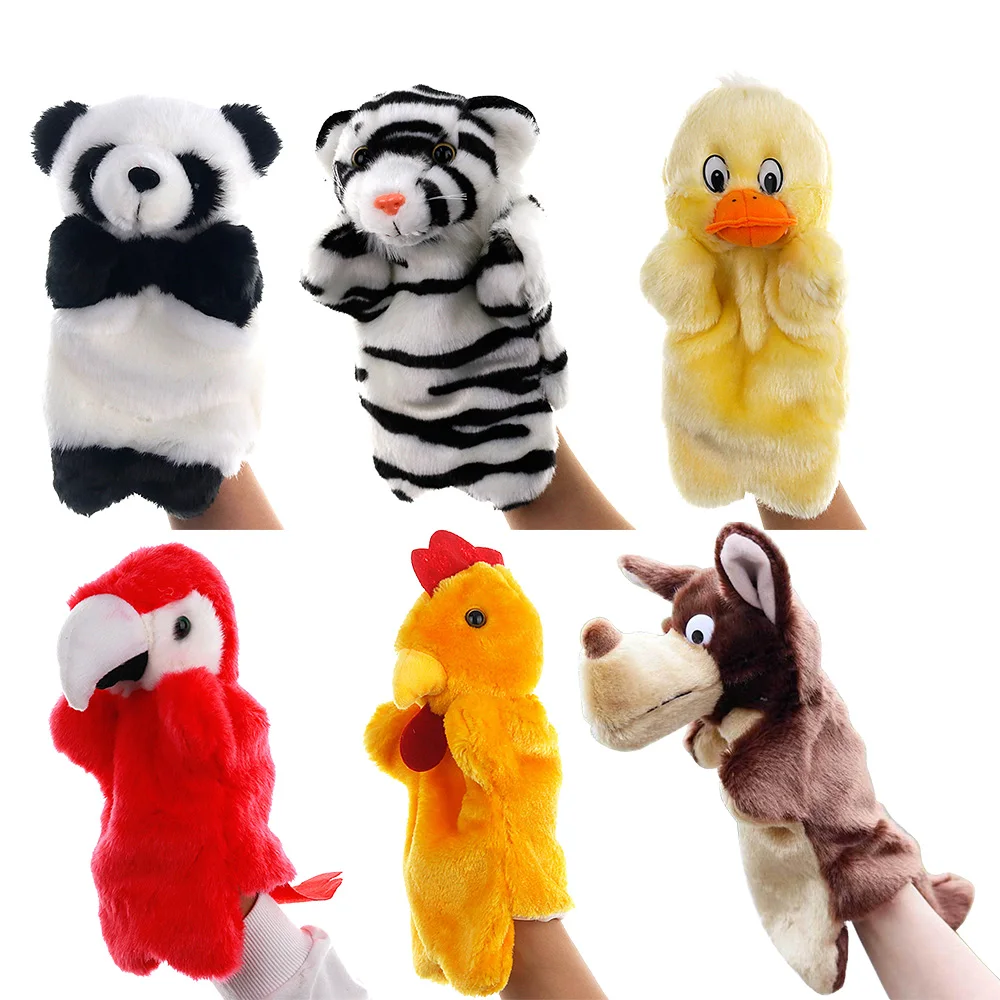 China Export High Quality Soft Plush Animals Shape Hand Puppets Custom ...