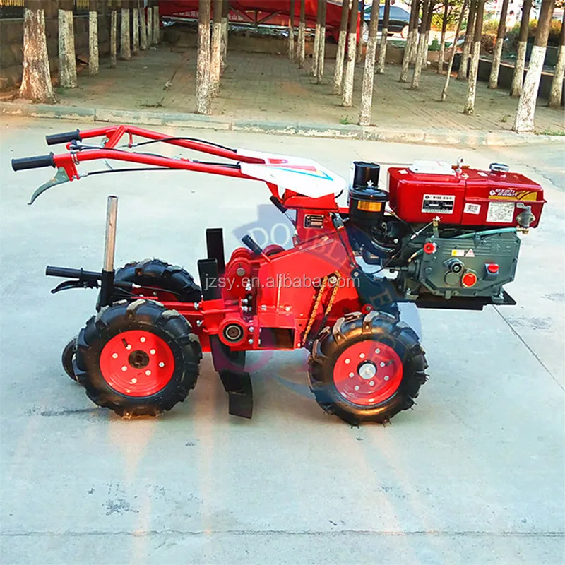 Factory direct sale cheap 4 wheel hand tractor drive garlic picking ...
