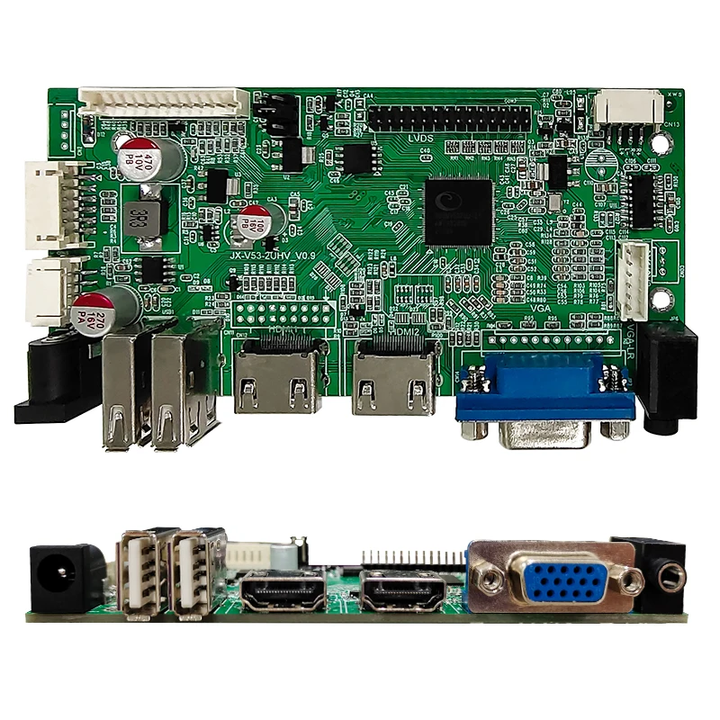 JX V53 2UHV высокой четкости ЖК дисплей драйвер платы для мониторинга 2 ...