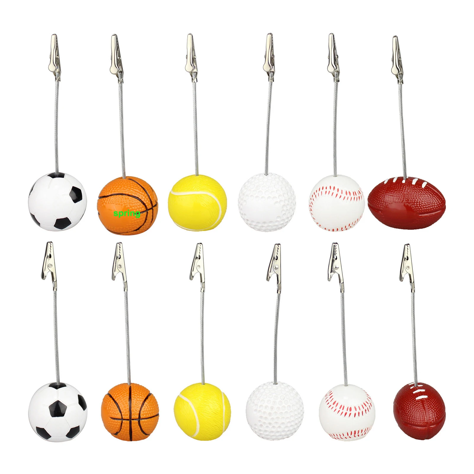 Sport Ball Shape Card Clip Office Decorative Storage Rack Desk Multiple ...