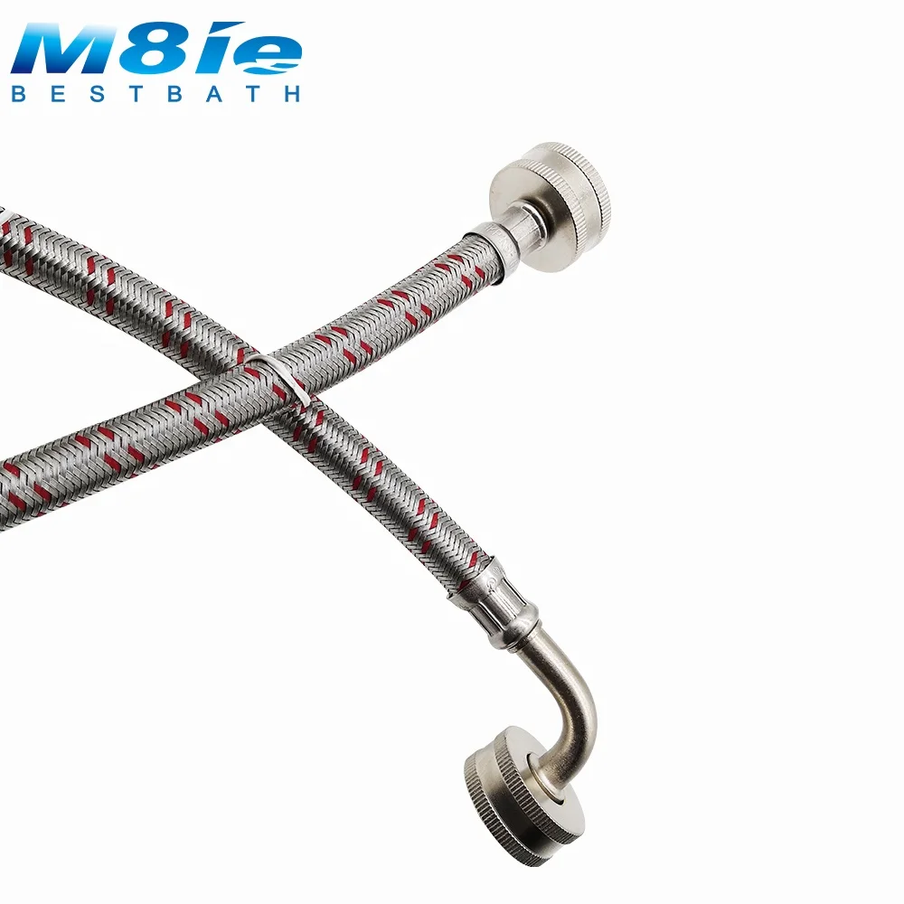 Red Blue Stripe lg washing machine flexible hose stainless steel ...