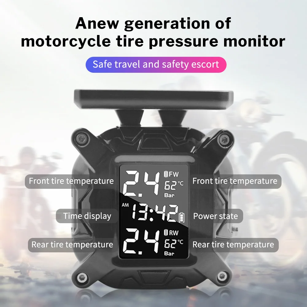TPMS 2wheels Bicycle Bike Motorcycle Tire Pressure Monitoring System ...