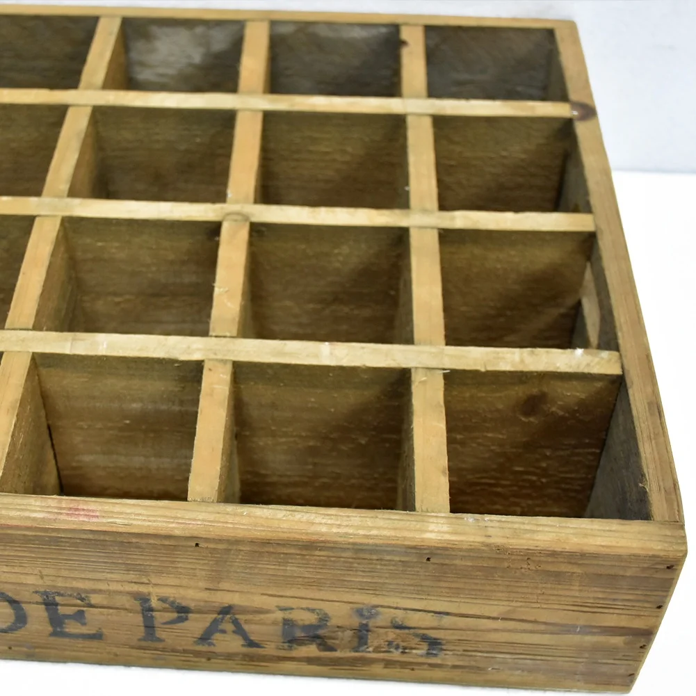 Wood Planter Box Vintage Large 24 grids Wooden Planter Storage Box Pots ...
