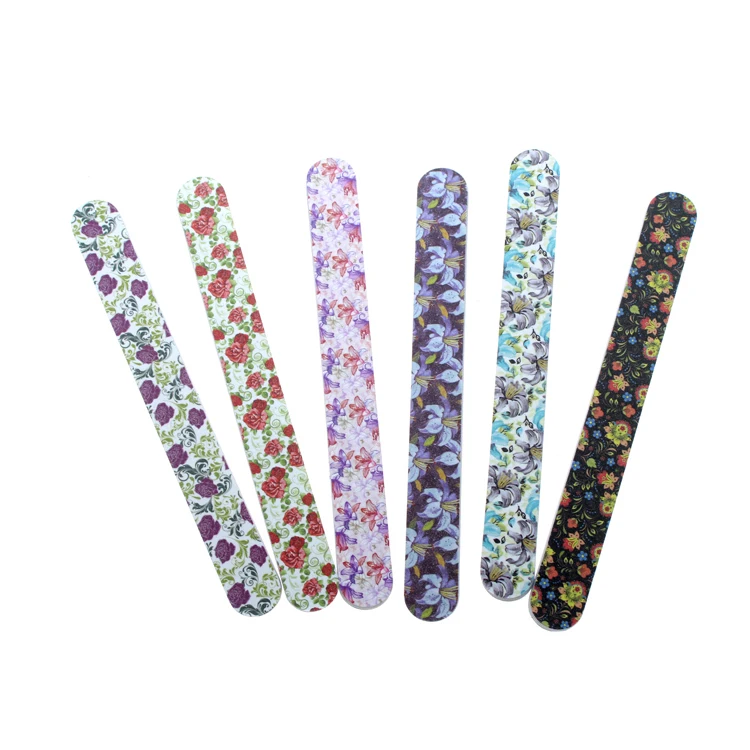Fashion personalized straight print flower pattern nail file nail files ...