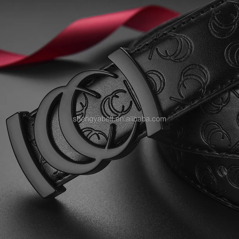 High Quality Professional Black Double C Letter Designer Belt for Men ...