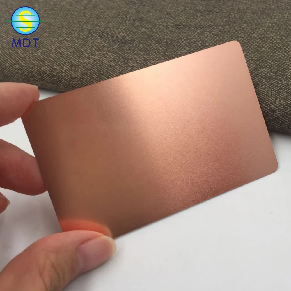MDT metal card blanks plated matt gold colors - Buy in bulk