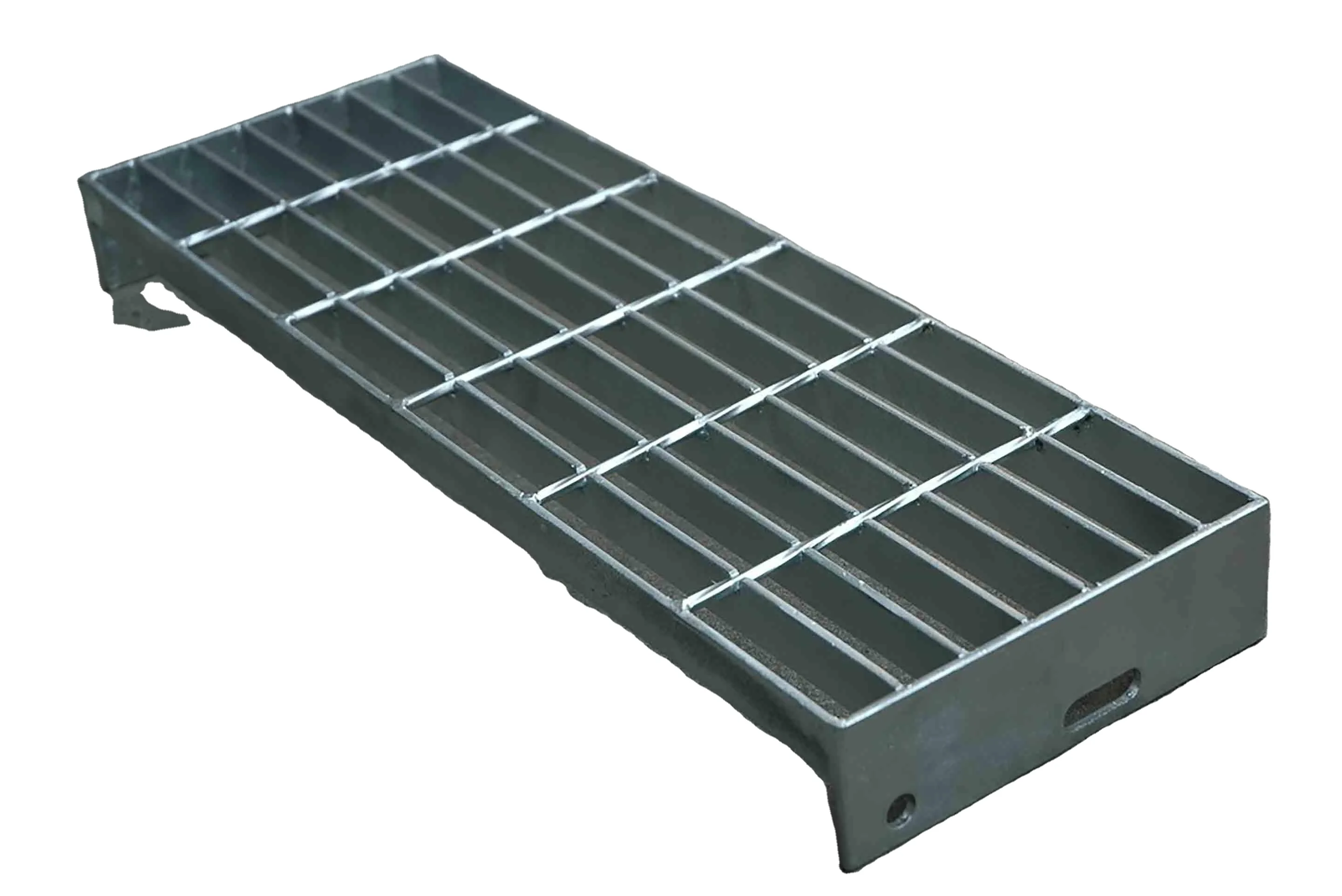 Anti slip Galvanized steel stair step stair treads metal staircase For ...