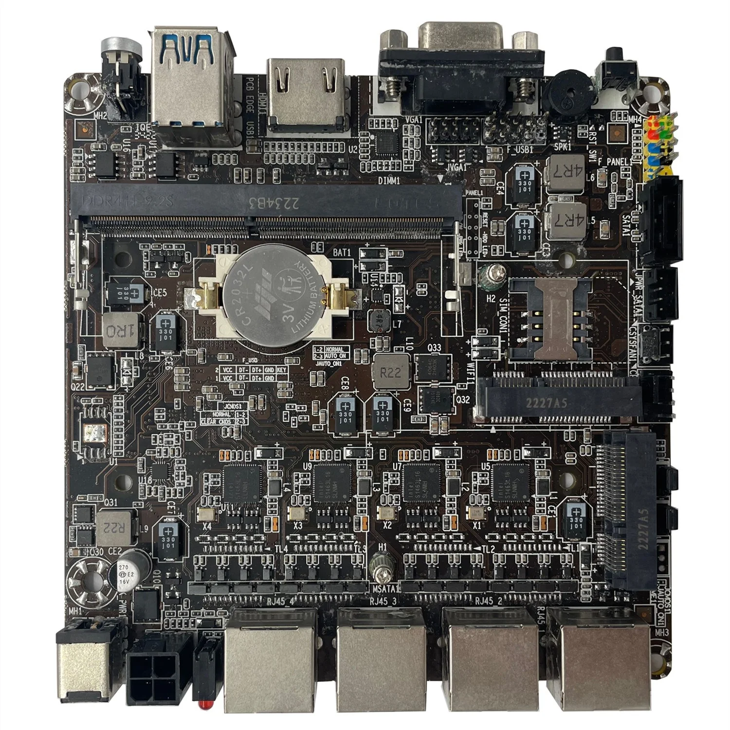 Безвентиляторная Материнская плата Intel Celeron N5095 с 4 Lan 2 5G ...