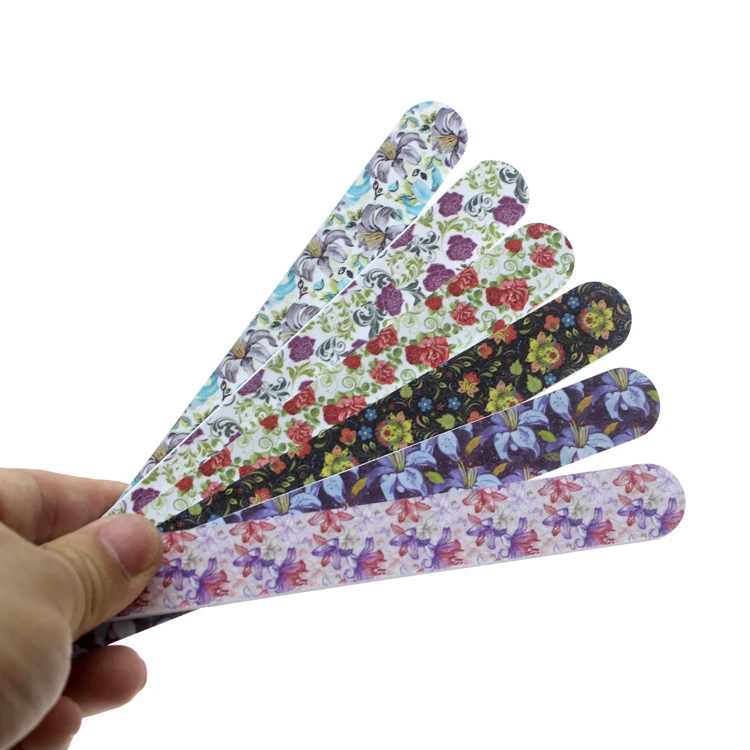 Fashion personalized straight print flower pattern nail file nail files ...