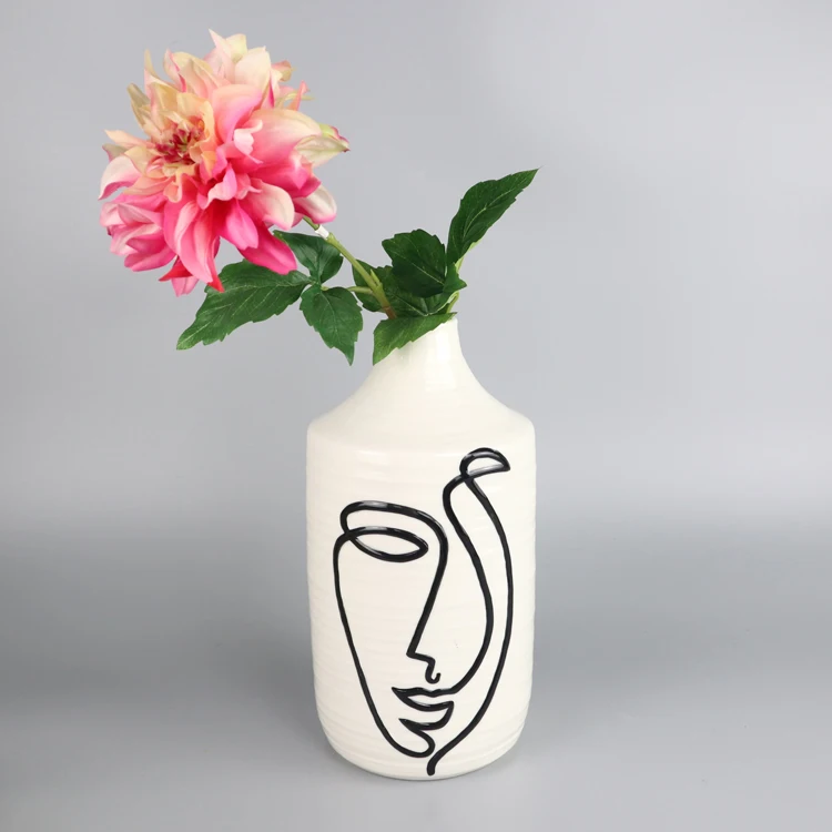 ceramic decorative Indoor flower vase flower artficial flower with vase ...
