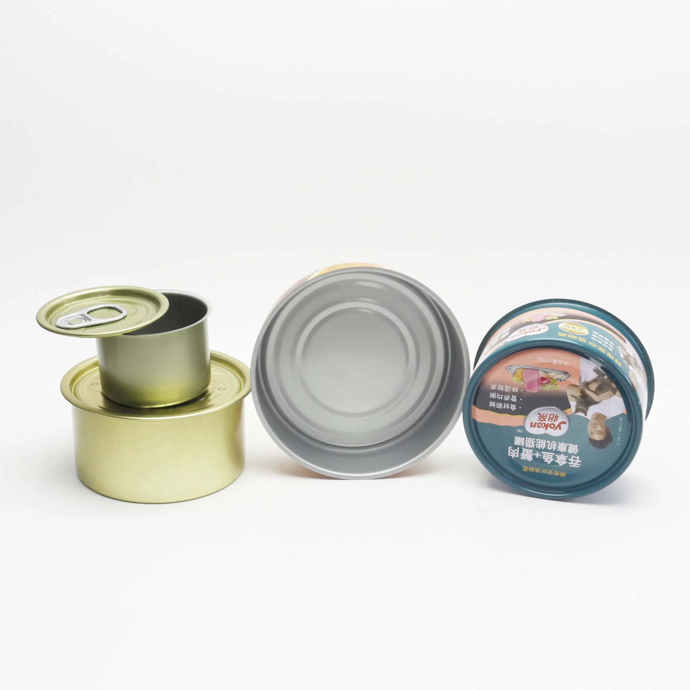 small round ring pull 100ml empty tuna can packing canned tuna with lid ...