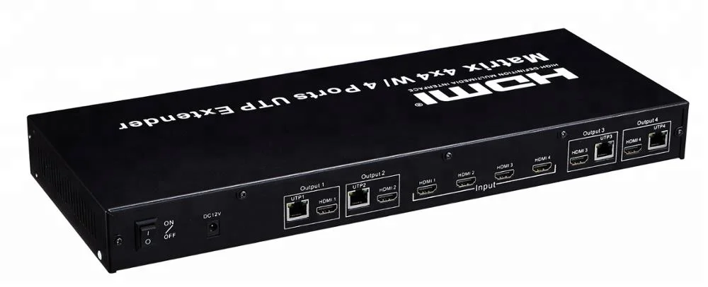 4x4 HDMI matrix with ISP and RS232 port HDMI Matrix 4x4 with UTP ...