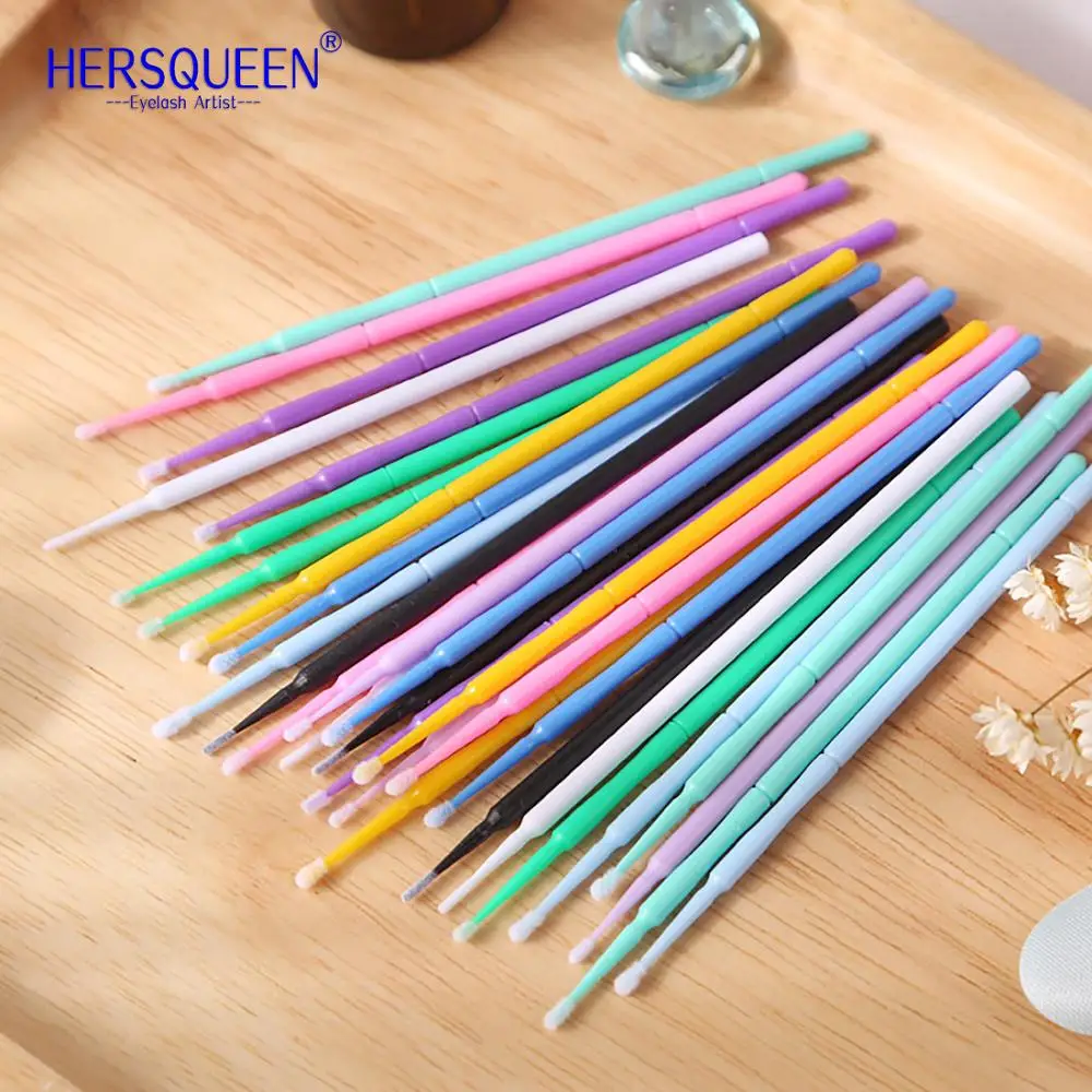 100pc Disposable Micro Eyelash Brush Makeup Brushes Individual Lashes ...