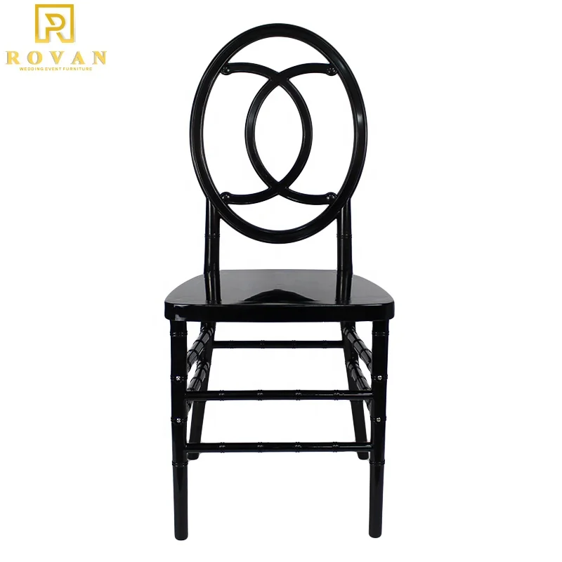 Black wedding and event furniture plastic resin wedding acrylic dining ...