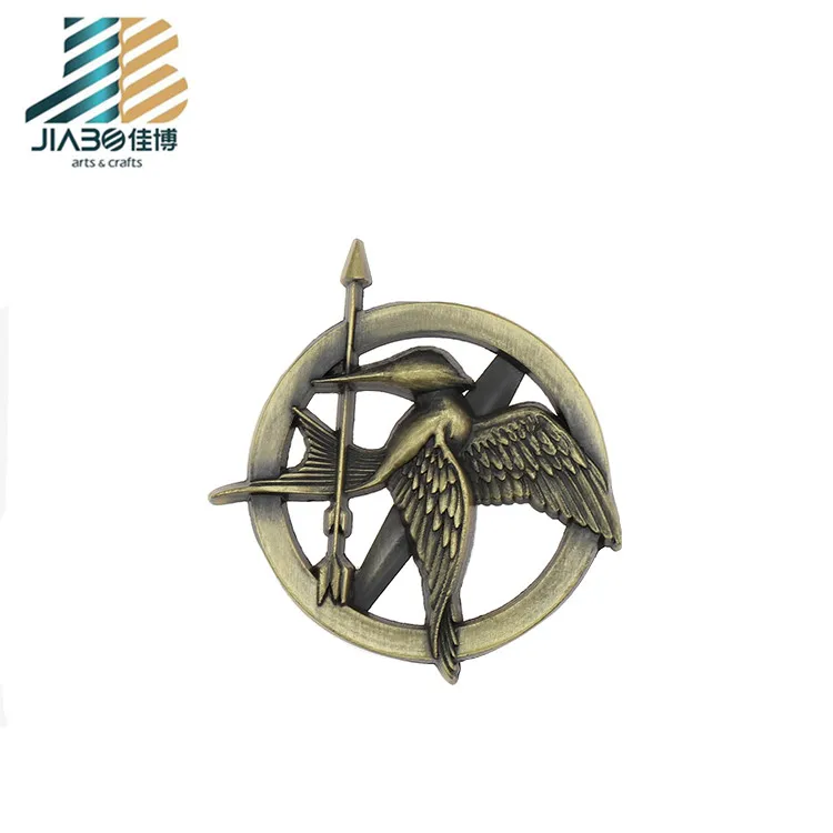 Wholesale 3D die cast metal old brass religious birds badges - Buy in bulk