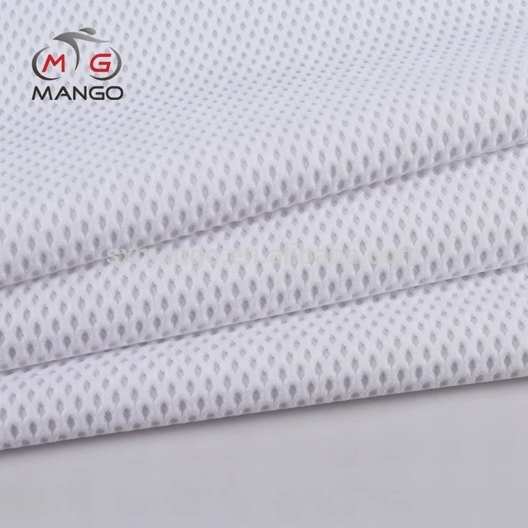 shaoxing textile polyester mesh cycling elastic double layer honeycomb ...