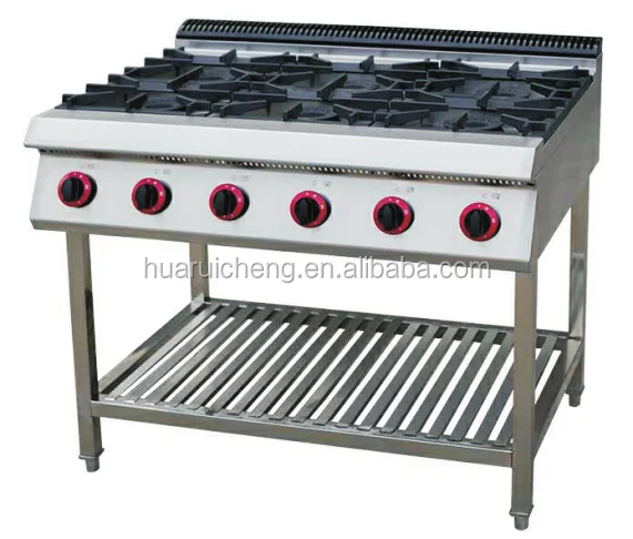 Heavy Duty Premium Stainless Steel 6 Burner Luxury Gas Stove for ...