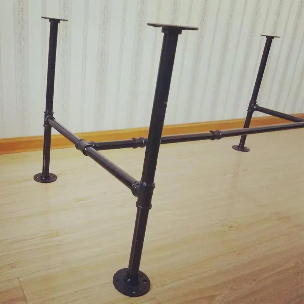 Industrial Pipe Table Legs, Cast Iron Pipe Fittings, for Custom Vintage ...