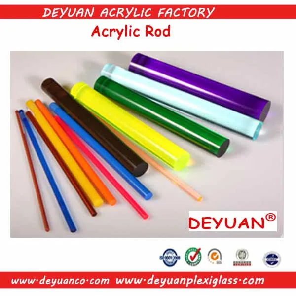 Top quality wholesale hot colored acrylic rod clear plastic rod for LED ...