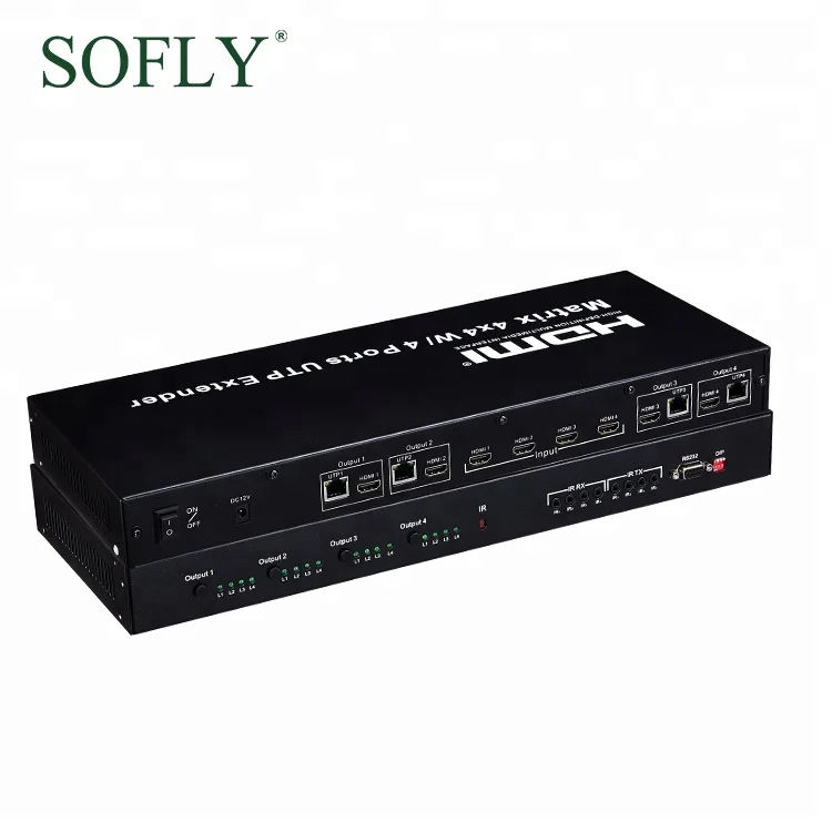4x4 HDMI matrix with ISP and RS232 port HDMI Matrix 4x4 with UTP ...