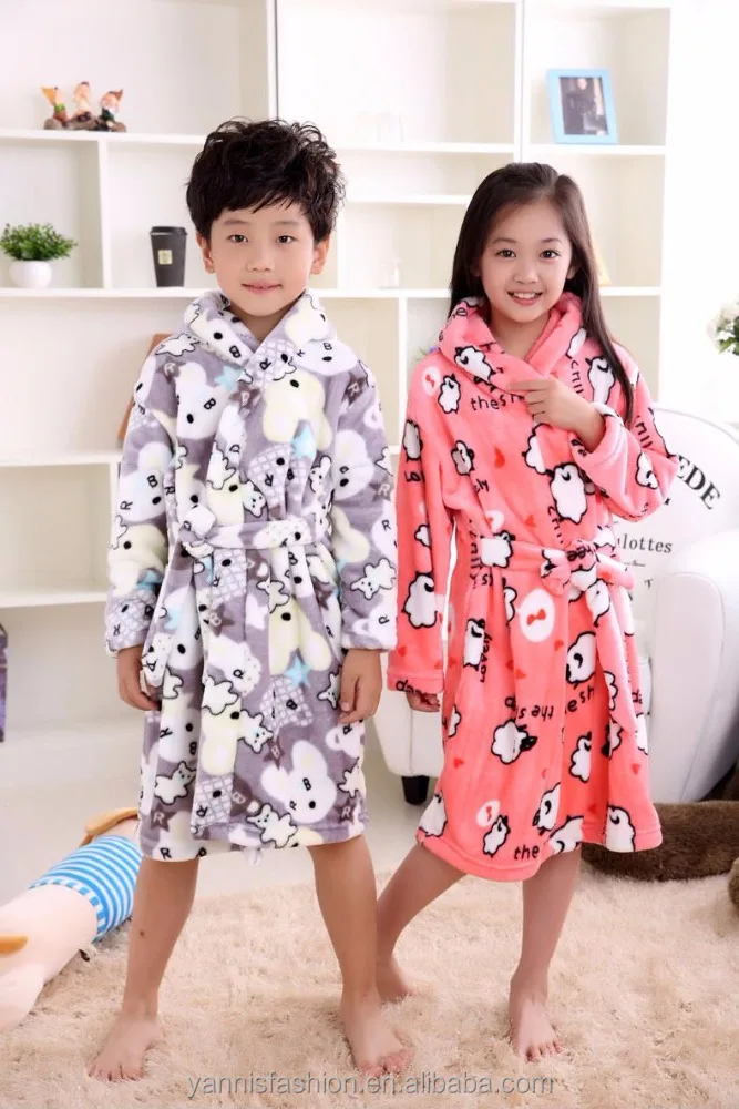 fashion children bathrobes 6 12 years children bathrobes carol fleece ...