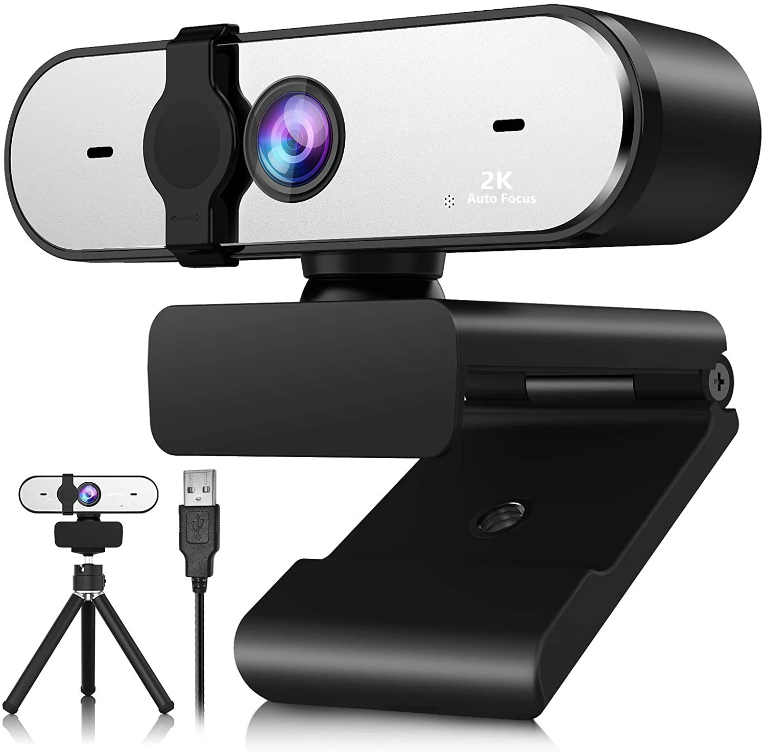 2k Autofocus 60fps Webcam 4MP QHD USB 2.0 Webcamera Laptop PC Camera ...