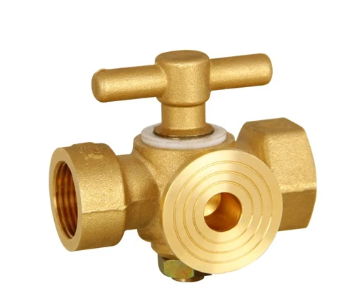 3 Way 1/2 inch Brass Plug Valve - Buy in bulk