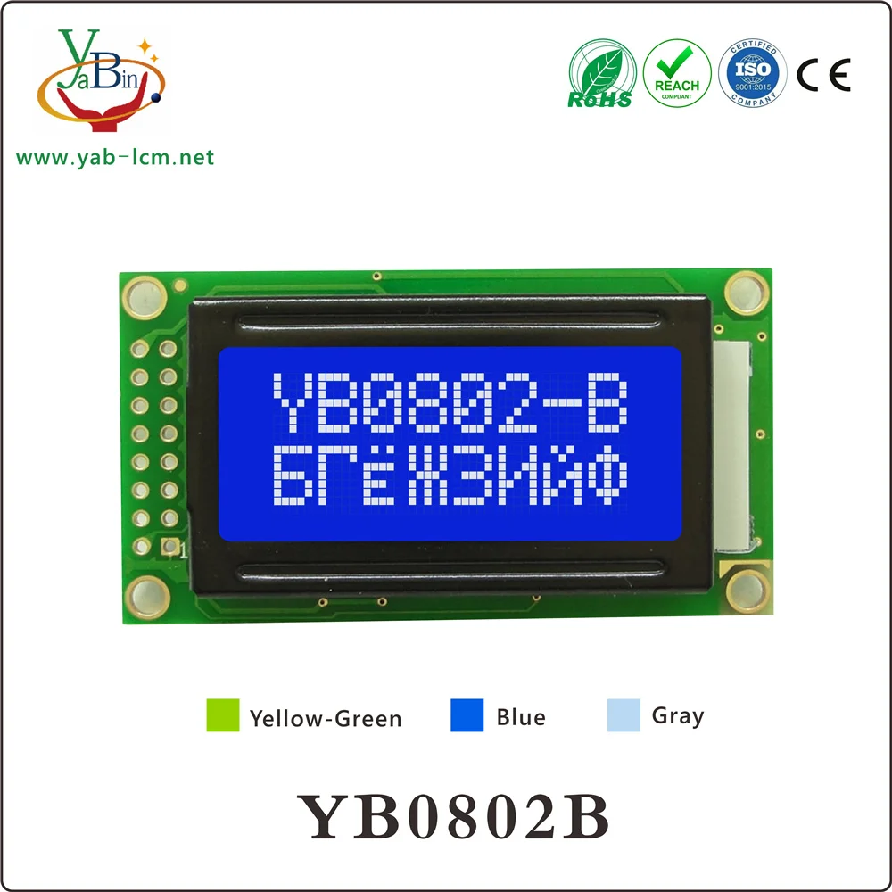 6800 8 Bit/4 Bit Parallel Interface 8X2 Character Lcd Module - Buy in bulk
