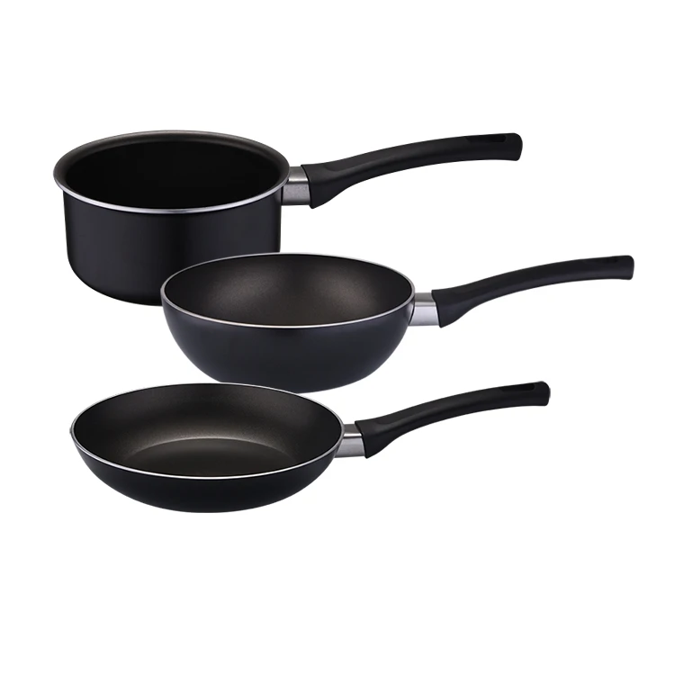 ASD Black Purple Kitchen Cooking Pot Restaurant 18cm Mini Non Stick ...