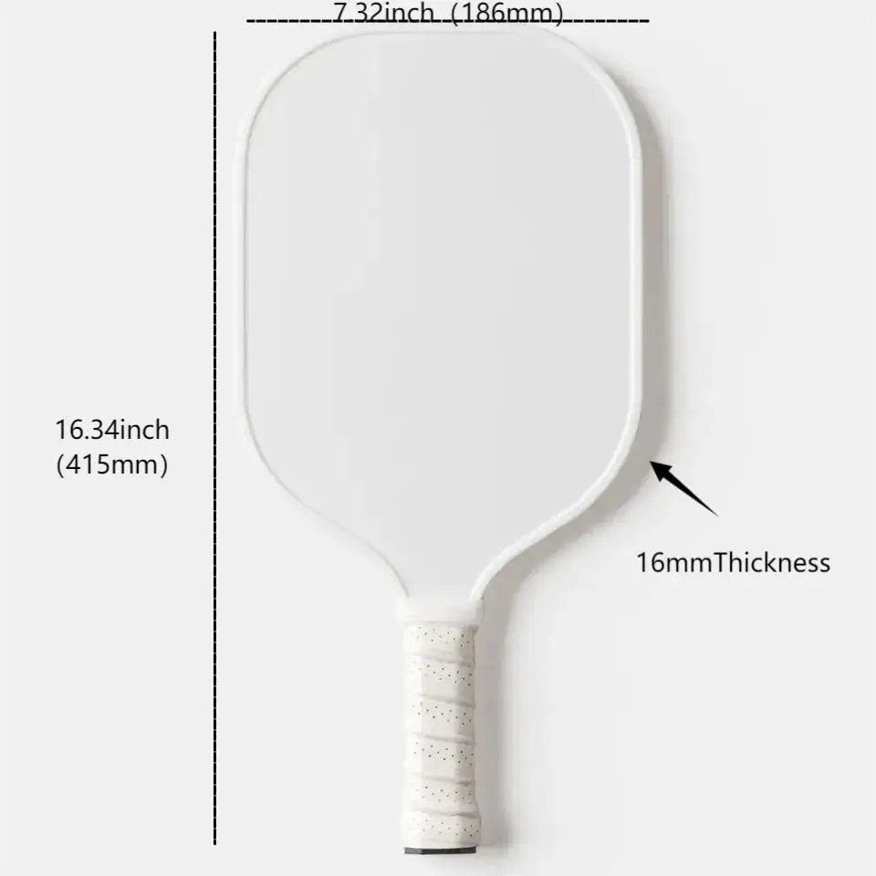 White Raw Carbon Fiber Custom Usapa Pickleball Paddle Paddel Usa ...