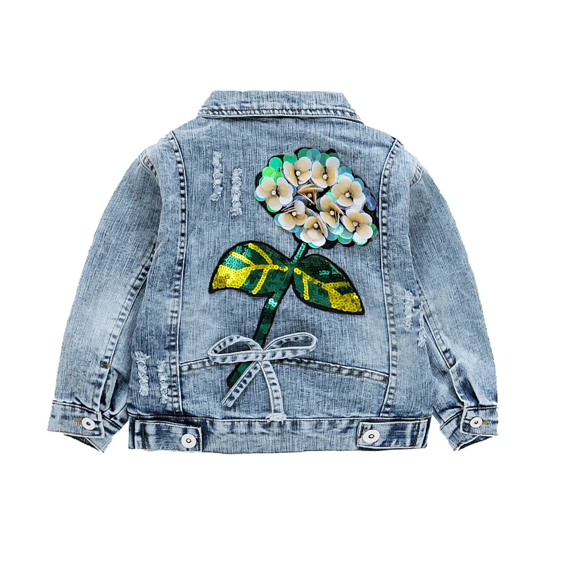 Wholesale fashion girls denim jacket children 2019 new jeans jacket ...