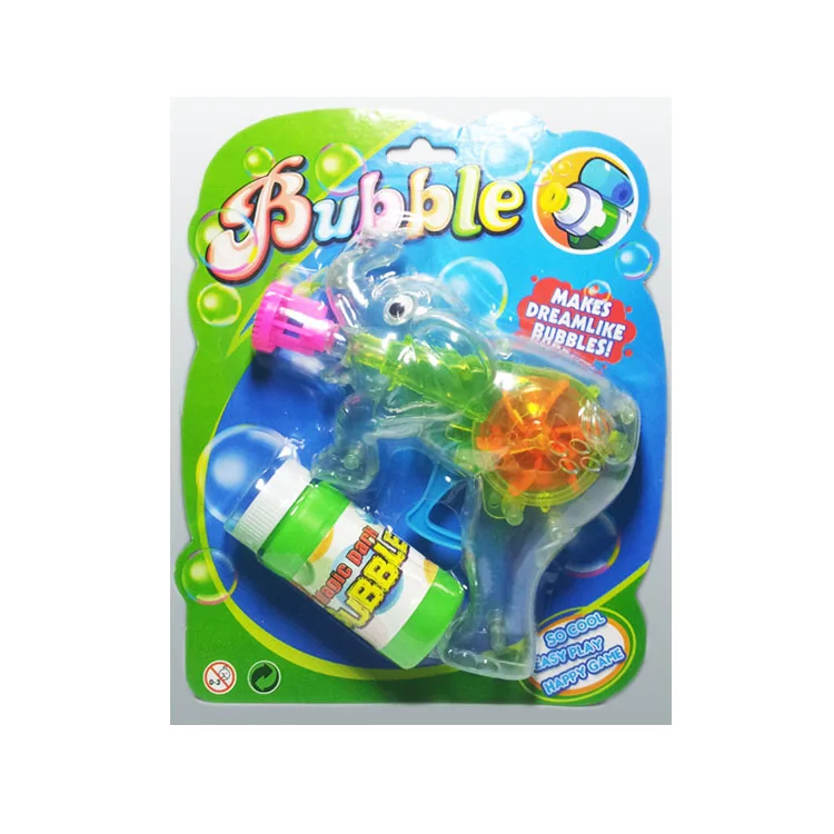 Flash Elephant Inertial Bubble Gun Toy Plastic Blister Card Unisex ABS ...
