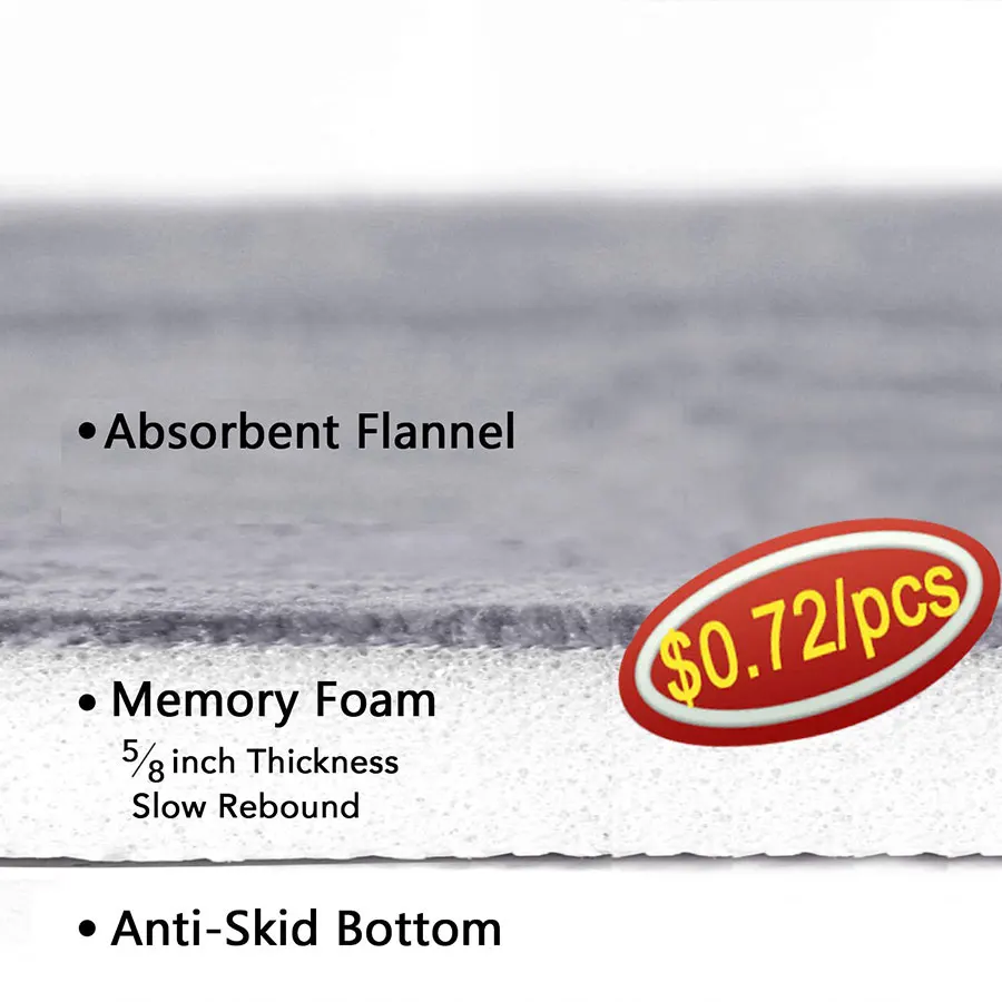 Non Slip Door Mat Memory Foam Mat Bath Carpets Mats For Living Room ...