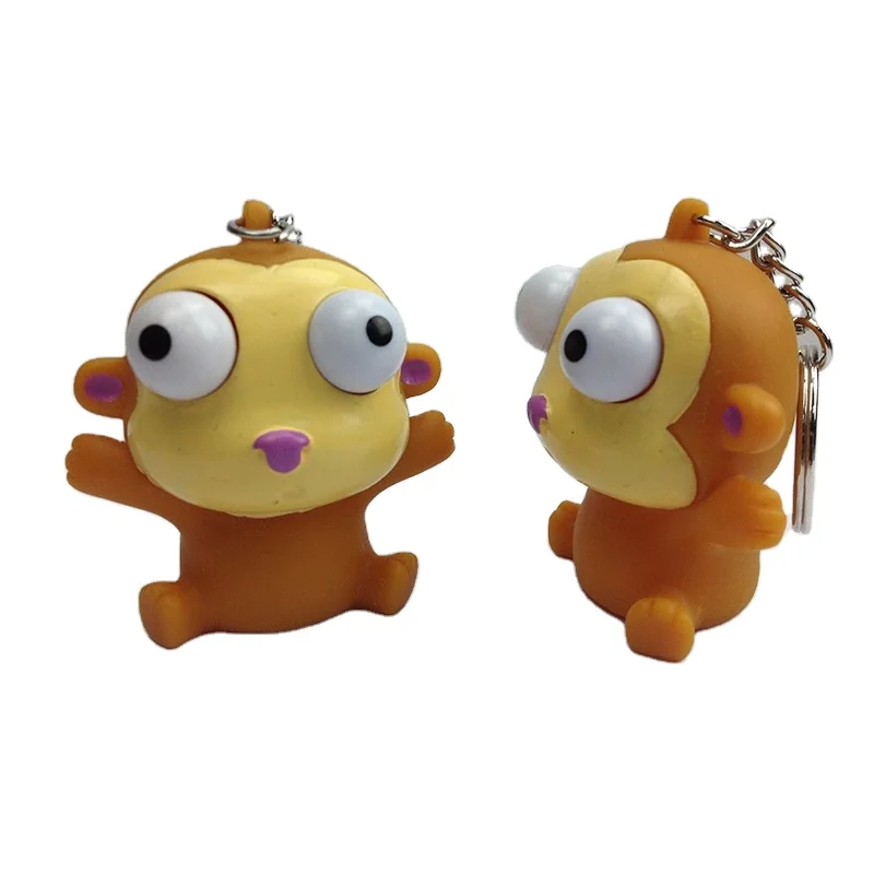 Monkey rubber 3D mini pvc keychain, Soft vinyl promotion keychains ...